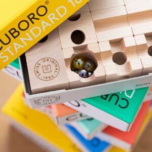 Cuboro Standard 16: wooden marble run discover here