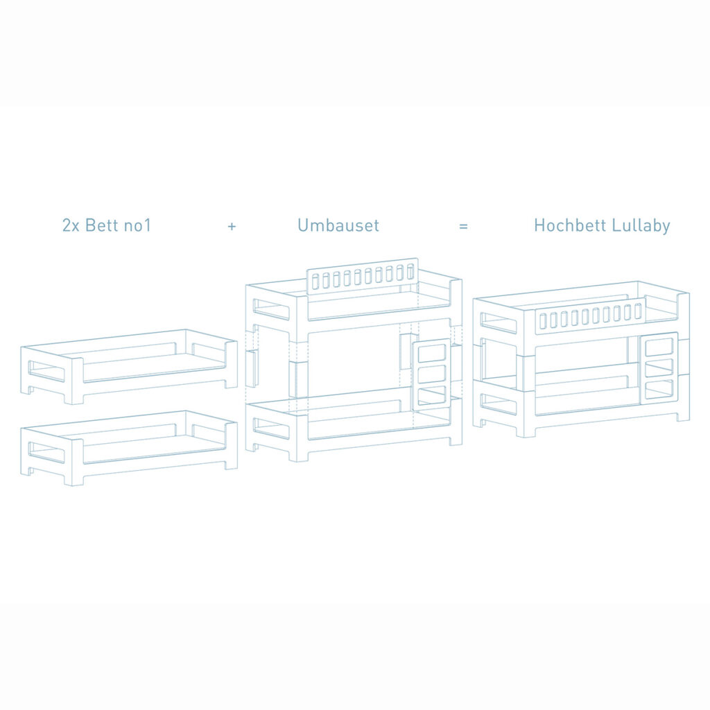 Lullaby by blueroom: day bed & loft bed for kids 2 in 1 check out