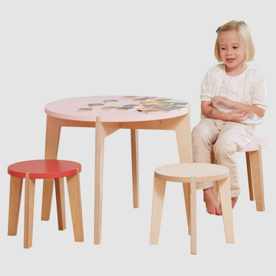 blueroom: children’s play table & kids’ stool explore here